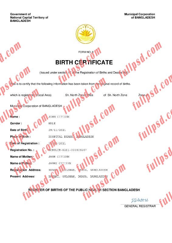 Download Bangladesh Birth Certificate Pdf And Word Template FULLPSD Download Bangladesh Birth Certificate Pdf And Word Template FULLPSD